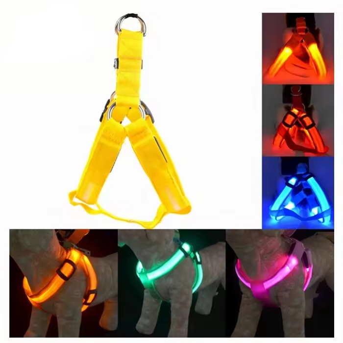 USB Rechargeable LED Dog Harness with Custom Logo